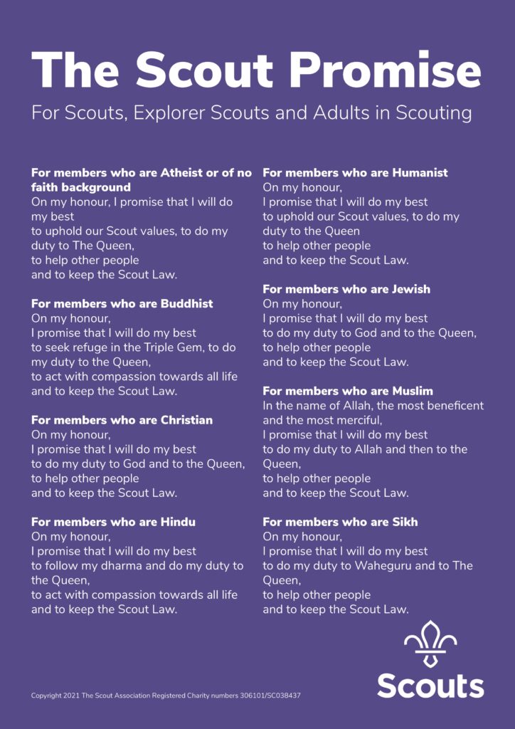 Promise and Law – 16th Wyre Forest (St Michaels) Scout Group